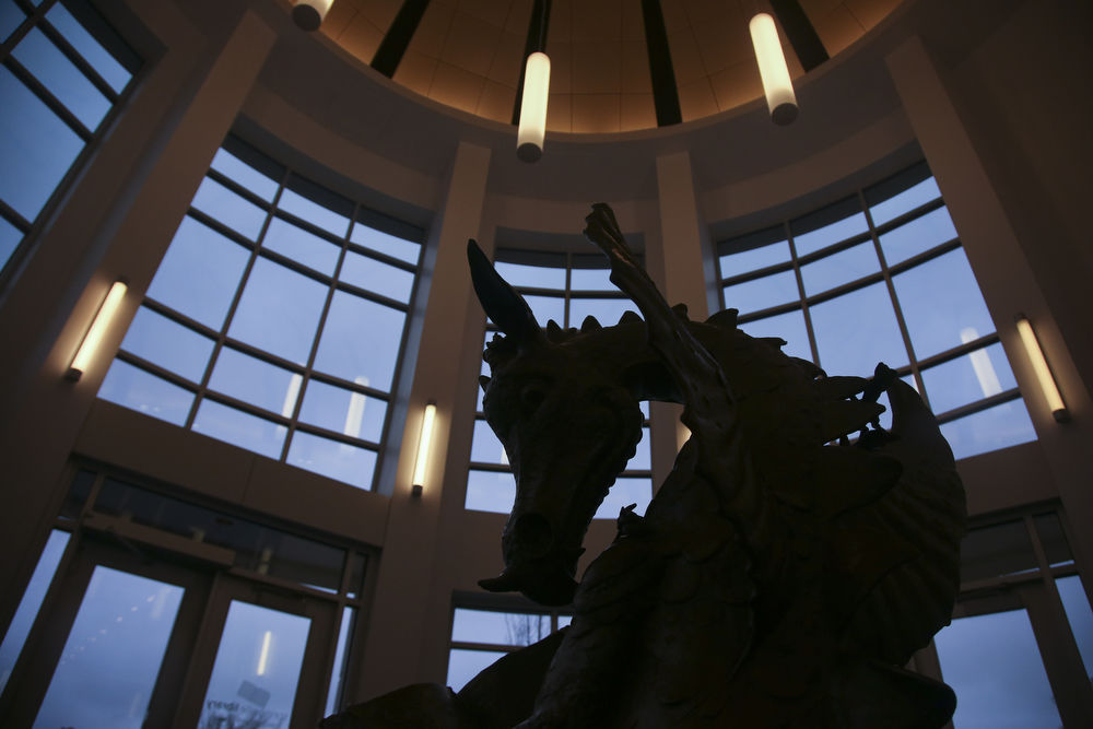 Artist’s dragon statue finally finds home in Springville Library | News ...